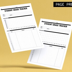 Printable Grade and Behavior Tracker Planner Pages for Teachers // A4 ...