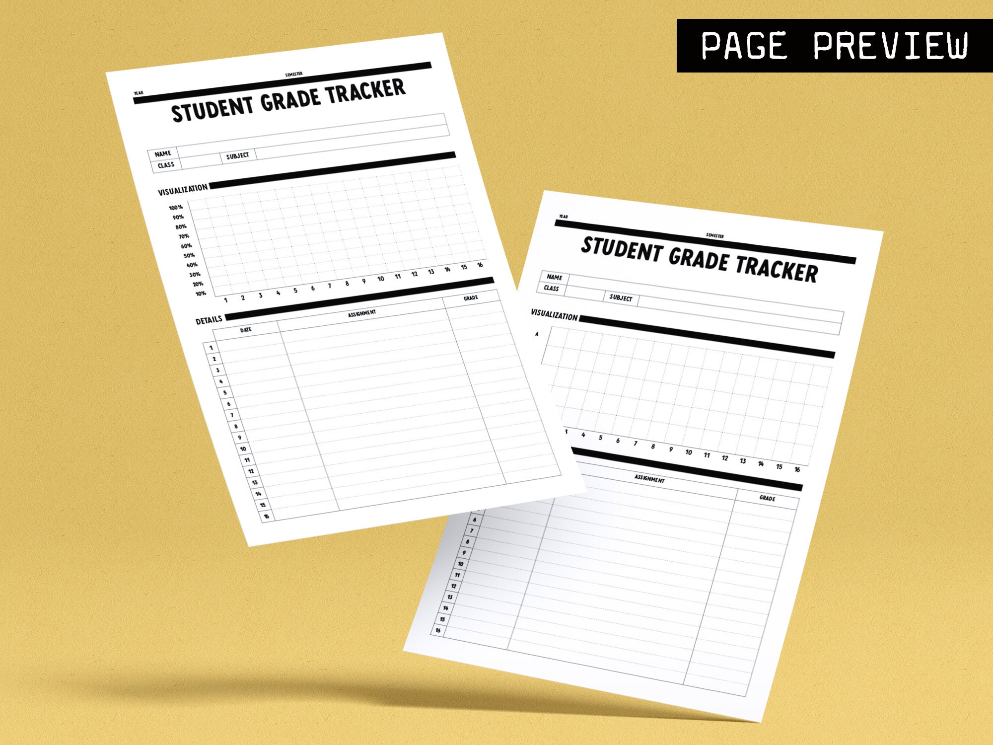 Printable Grade and Behavior Tracker Planner Pages for Teachers // A4 ...
