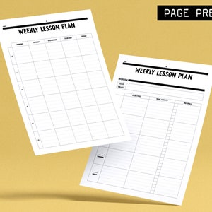 Printable Lesson Plan and Curriculum Map Templates for Teachers // A4 ...