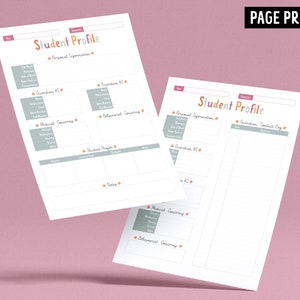 Fillable Printable Student Profile, Student List and Seating Chart ...