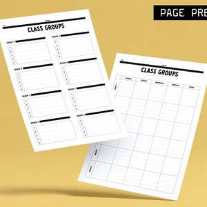 Printable Student Profile, Student List and Seating Chart Templates for ...