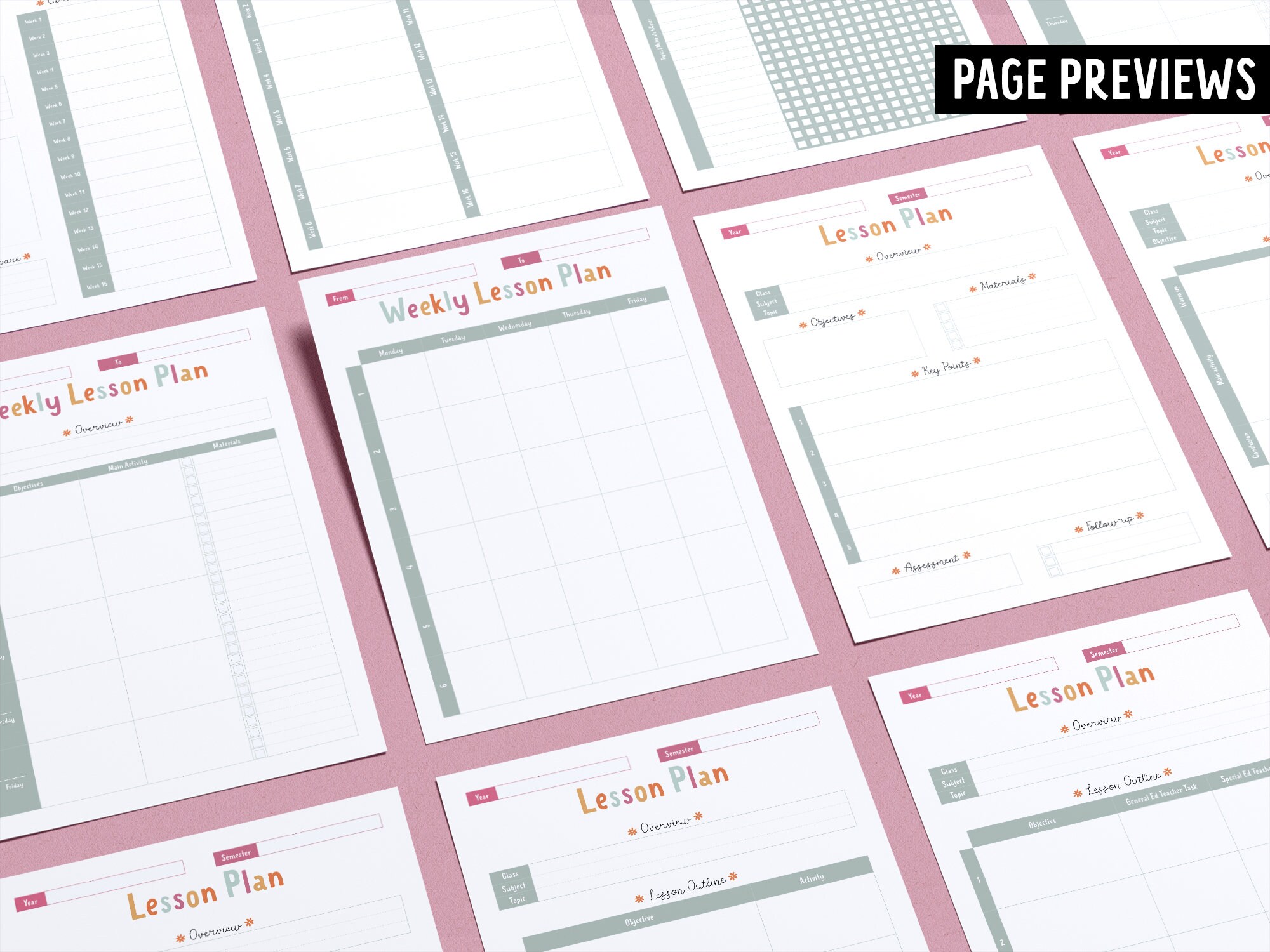 Fillable Printable Lesson Plan and Curriculum Map Templates for ...