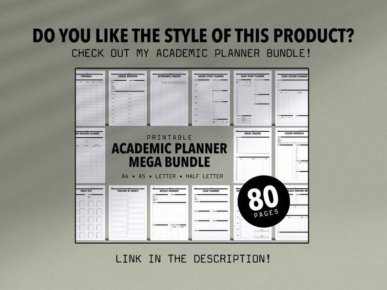 Printable Career Planner Pages for Students // A4 + A5 + Letter + Half ...