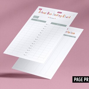 Fillable Printable Student Profile, Student List and Seating Chart ...