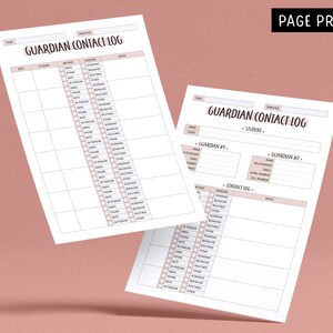 Fillable Printable Teacher-parent Communication Planner Pages for ...