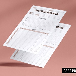 Printable Grade and Behavior Tracker Planner Pages for Teachers // 6 ...