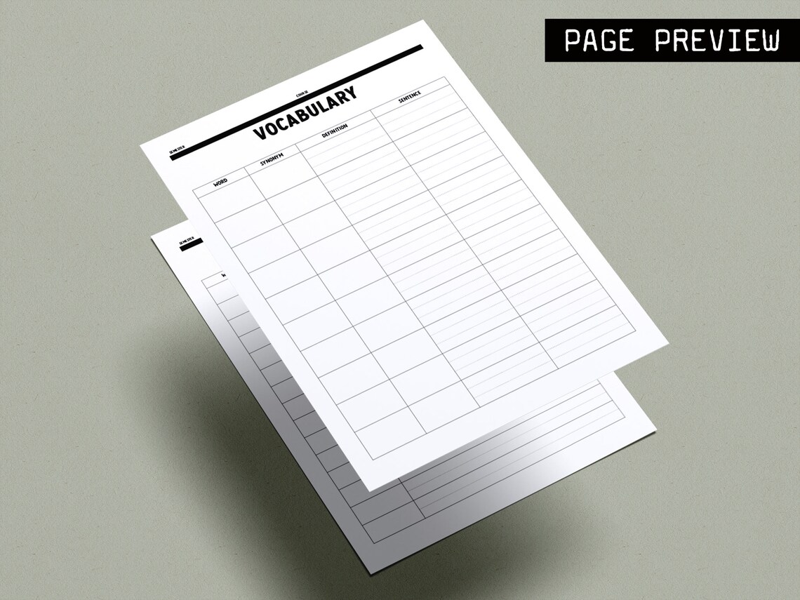 Printable Advanced Academic Note Taking Pages for Students // A4 A5 ...