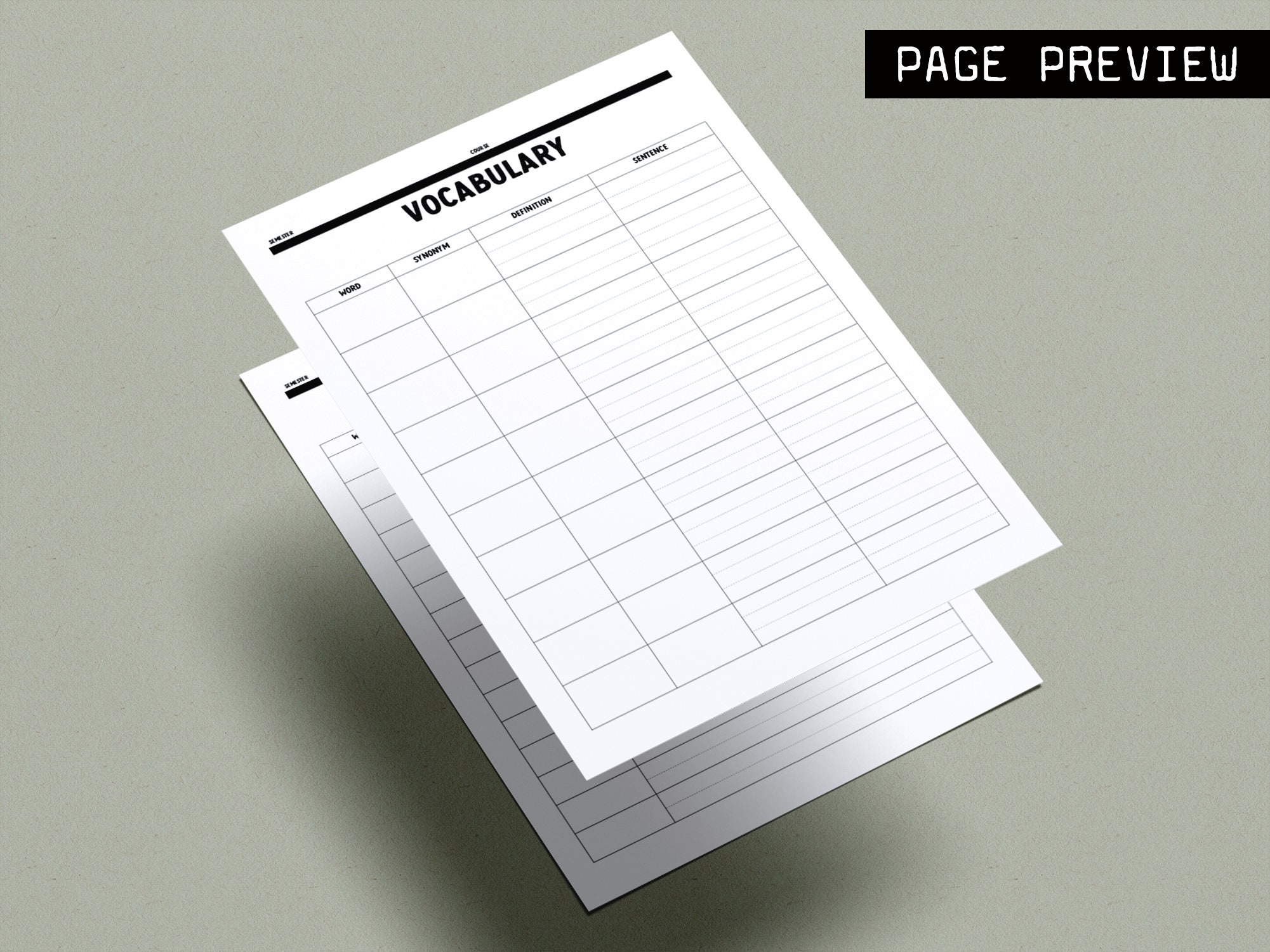 Printable Advanced Academic Note Taking Pages for Students // A4 A5 ...