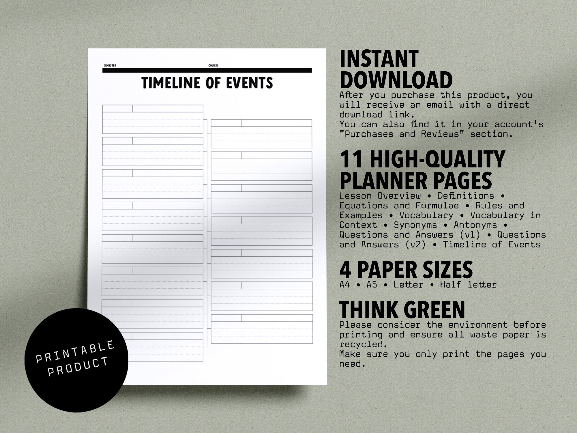 Printable Advanced Academic Note Taking Pages for Students // A4 A5 ...