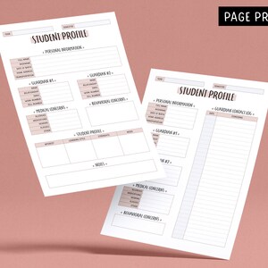 Fillable Printable Student Profile, Student List and Seating Chart ...
