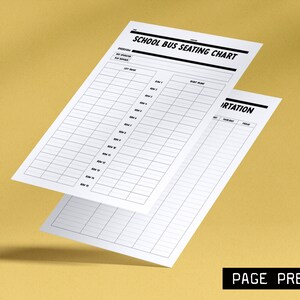 Printable Student Profile, Student List and Seating Chart Templates for ...