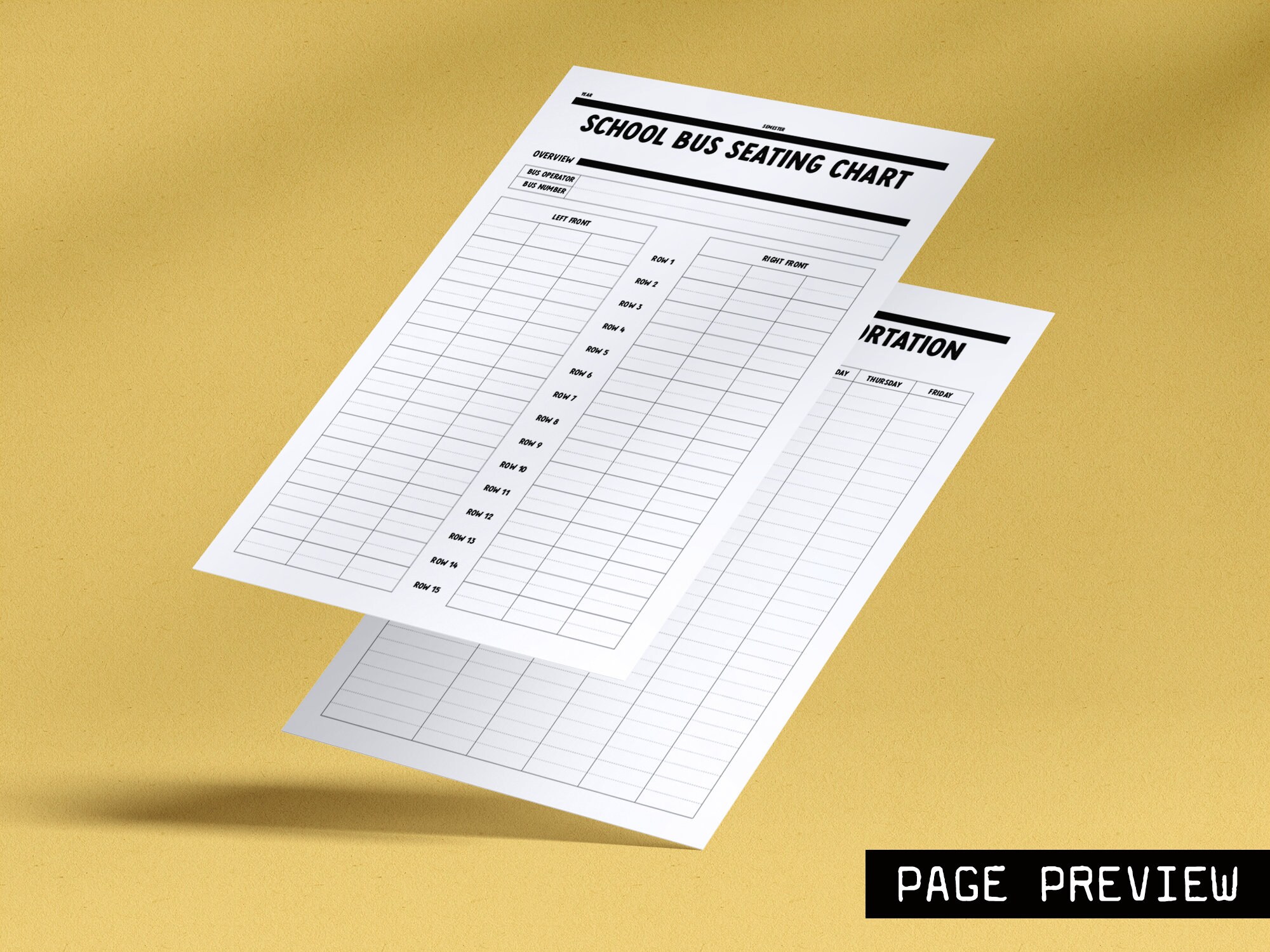 Printable Student Profile, Student List and Seating Chart Templates for ...