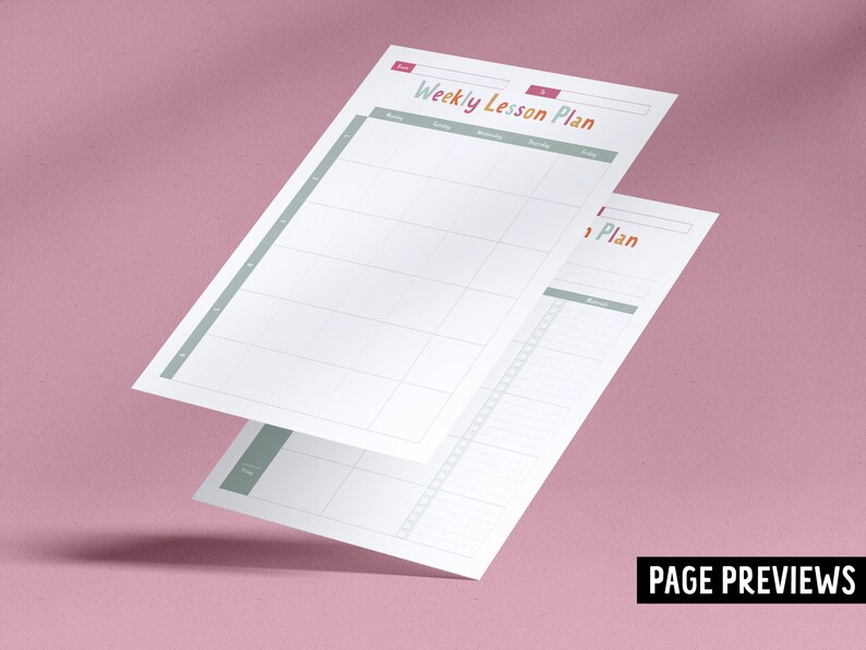 Fillable Printable Lesson Plan and Curriculum Map Templates for ...