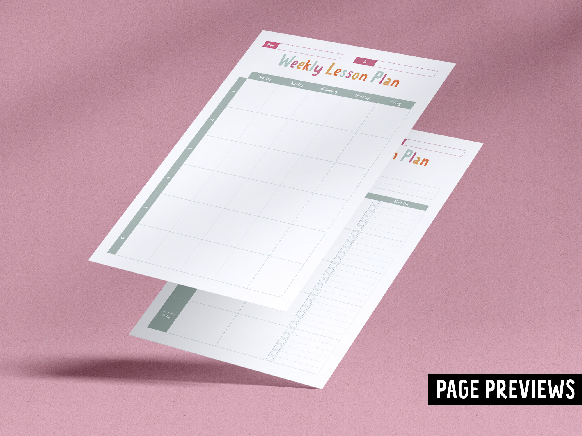 Fillable Printable Lesson Plan and Curriculum Map Templates for ...