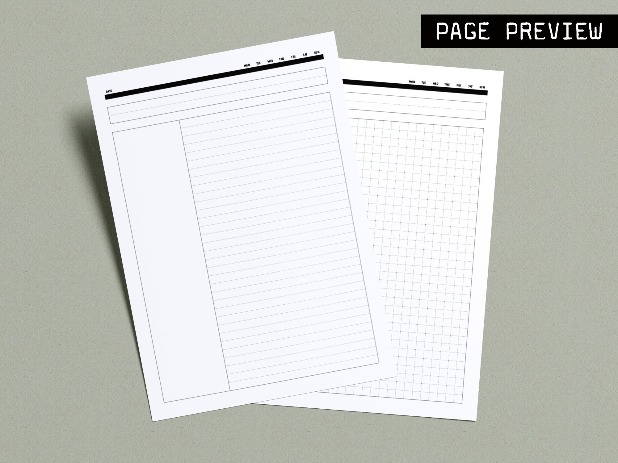 Printable Note Taking Pages for Students // A4 A5 Letter Half-letter - Etsy