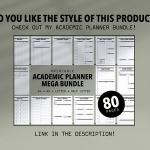 Printable Academic Research Tracking Planner Pages for Students // A4 ...