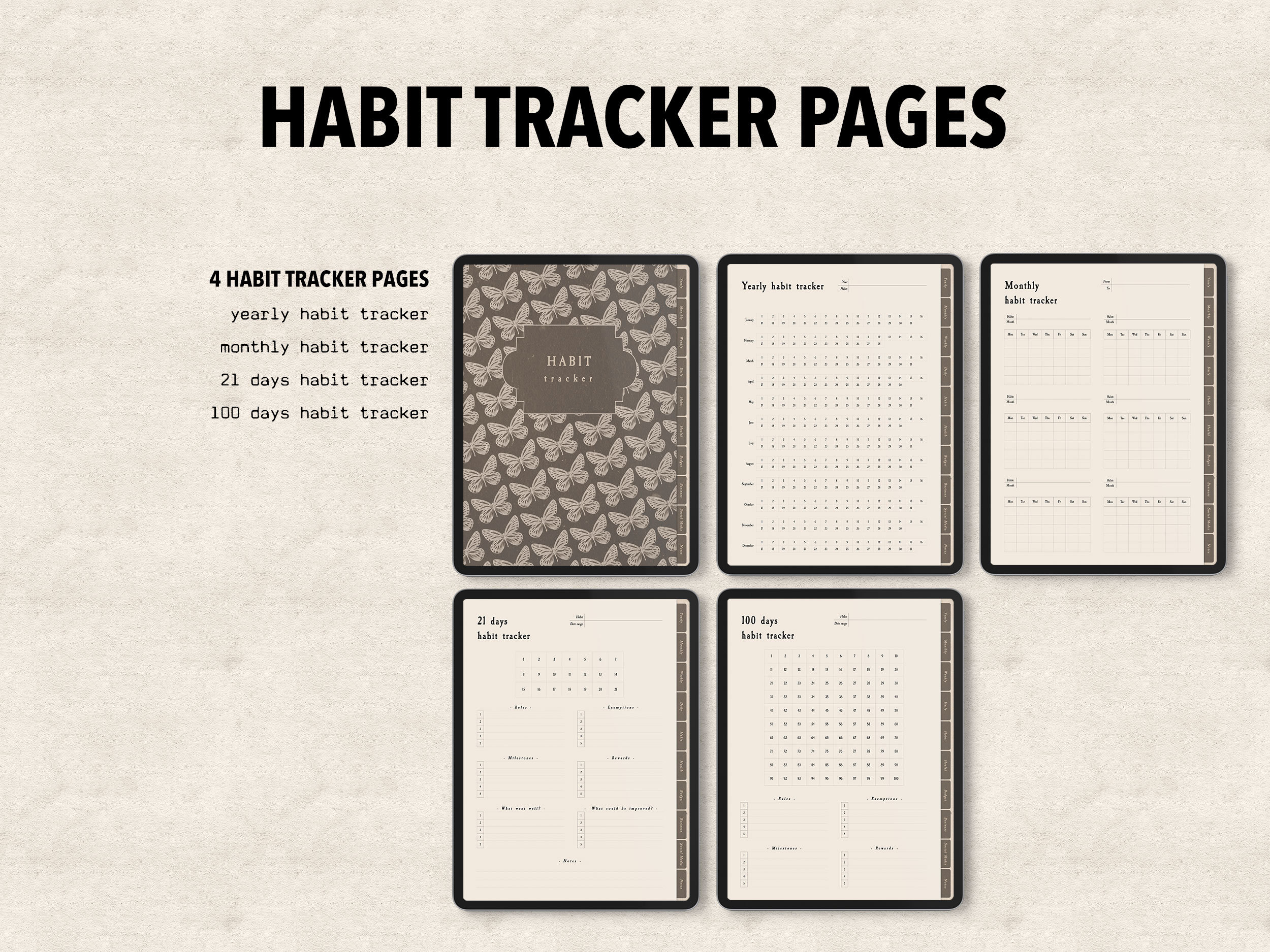 Light Academia / Cottagecore Inspired Undated Digital Planner ...