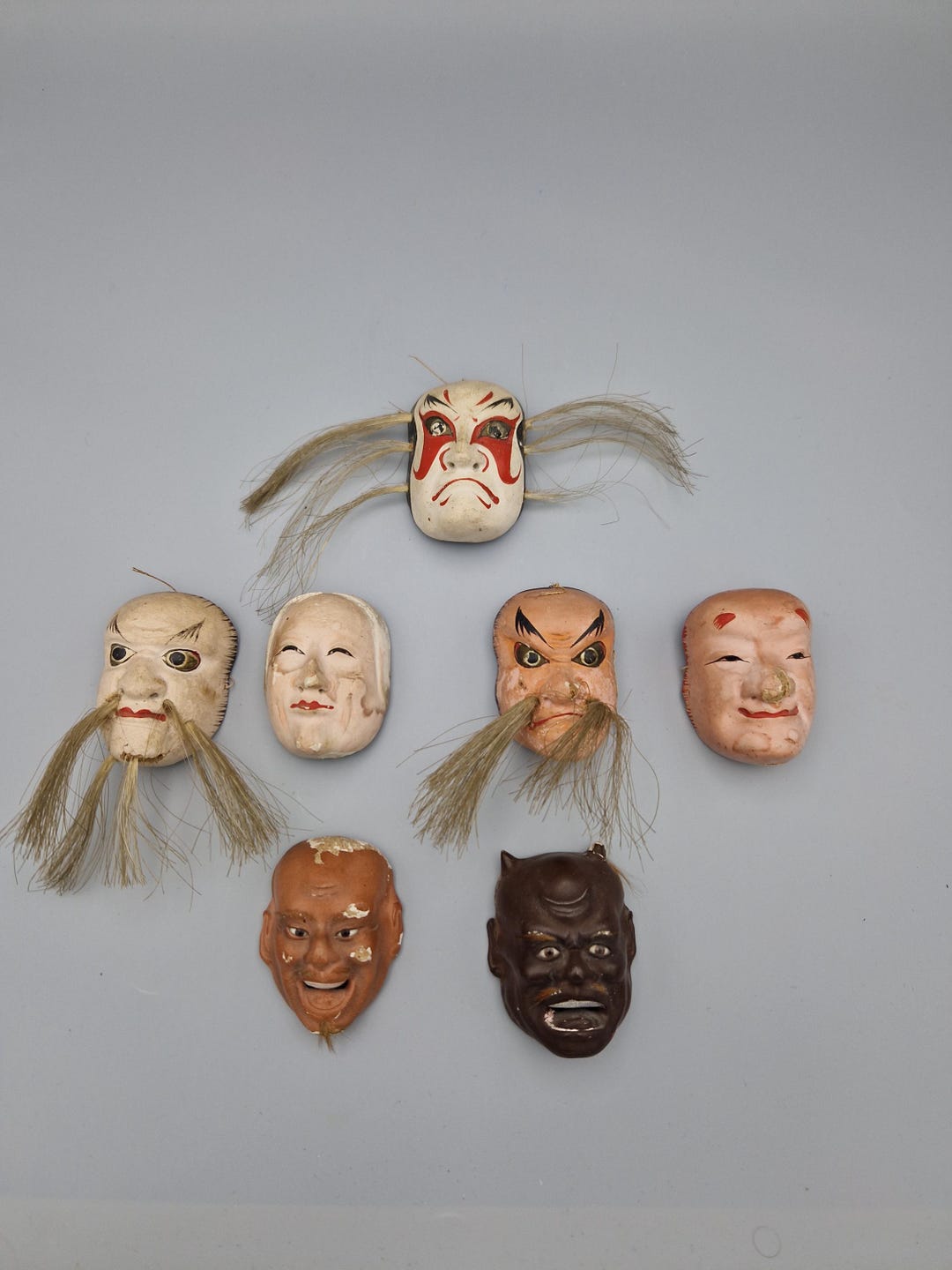 Miniature Masks by Noh Theater - Etsy