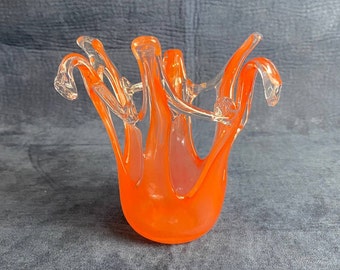 Peach Glass Vase - Etsy