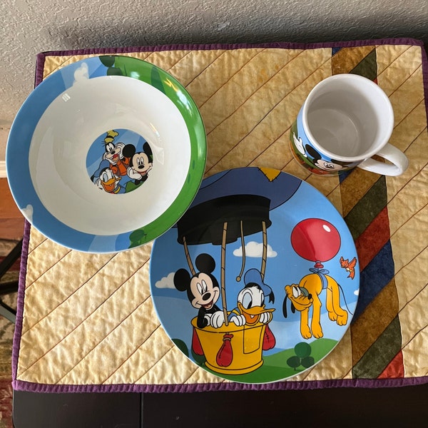 Mickey Mouse Dinnerware Set - Etsy