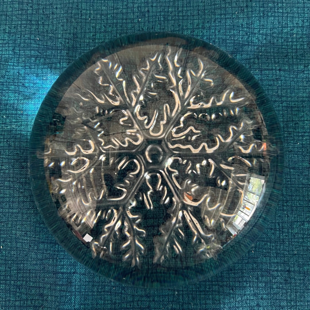 Lead Crystal Snowflake Paperweight - Etsy