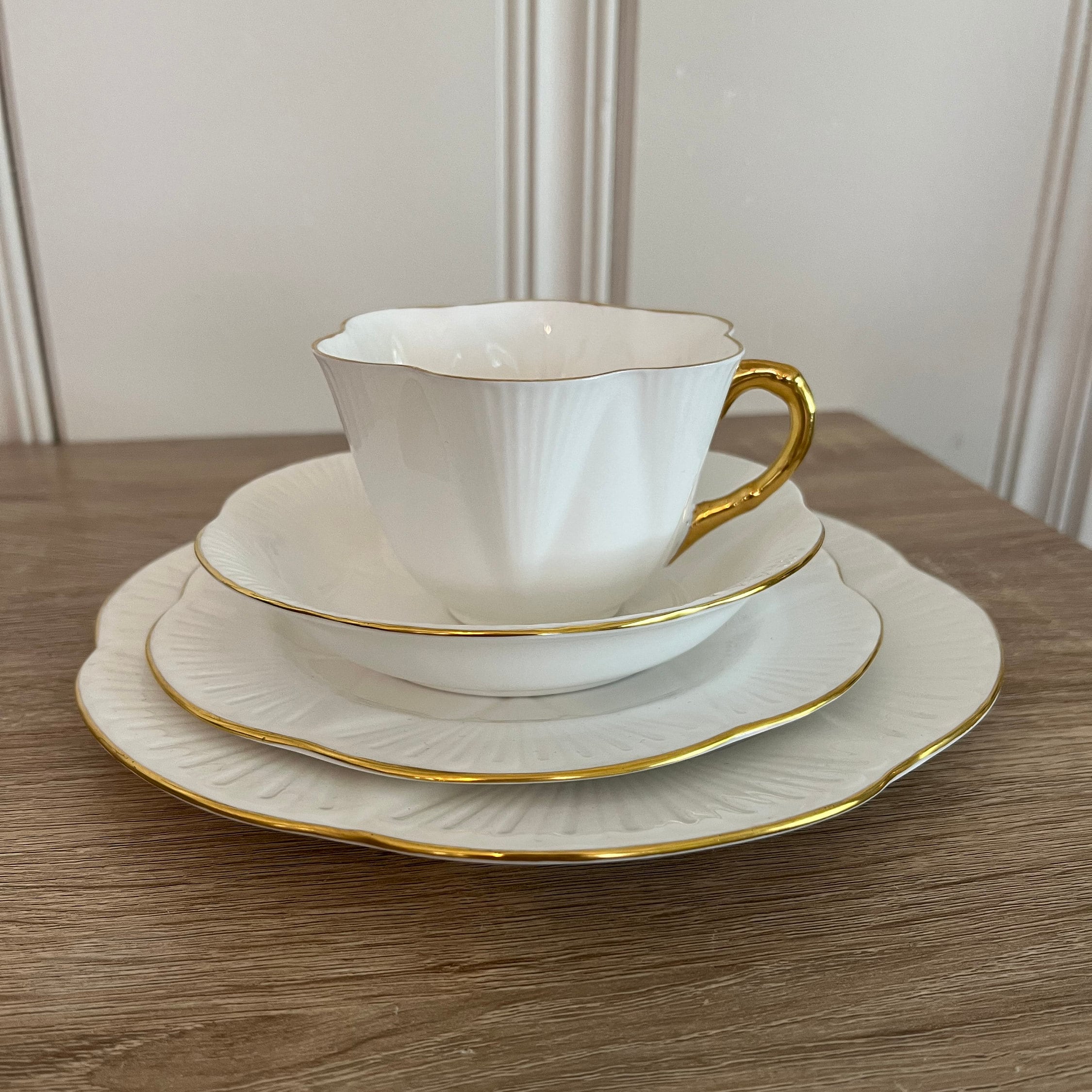 Shelley Bone China Regency Pattern Scalloped Salad Plate - Etsy