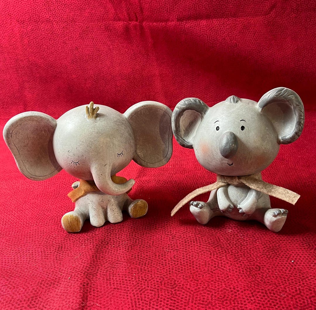 Hobby Lobby Baby Elephant and Mouse Resin Nursery Figurines - Etsy