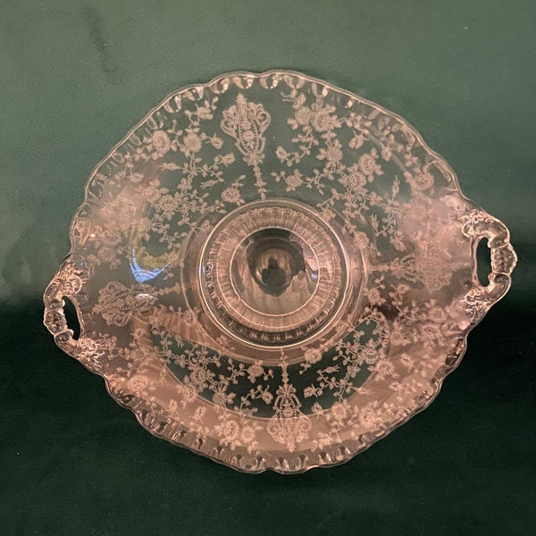 Cambridge Glass Rose Point - Etsy