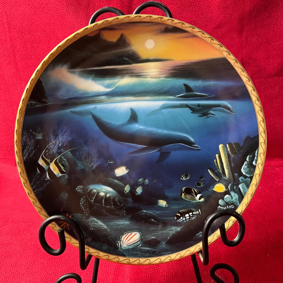 Wyland Hamilton Collector Plates Great Mammals of the Sea Dolphin ...