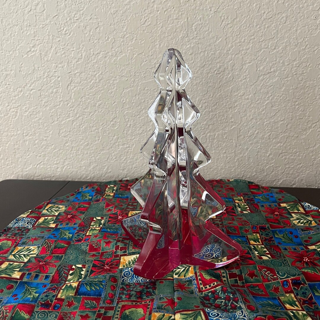 Mikasa Art Glass Cut Out Christmas Tree Paperweight - Etsy
