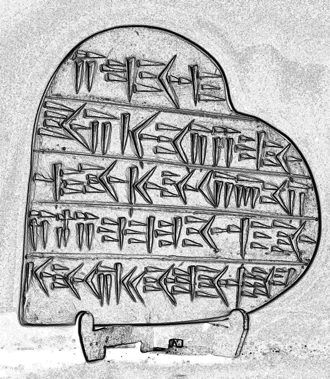 Sumerian Akkadian Cuneiform Love Messages on Clay Tablet I Loved You, I ...