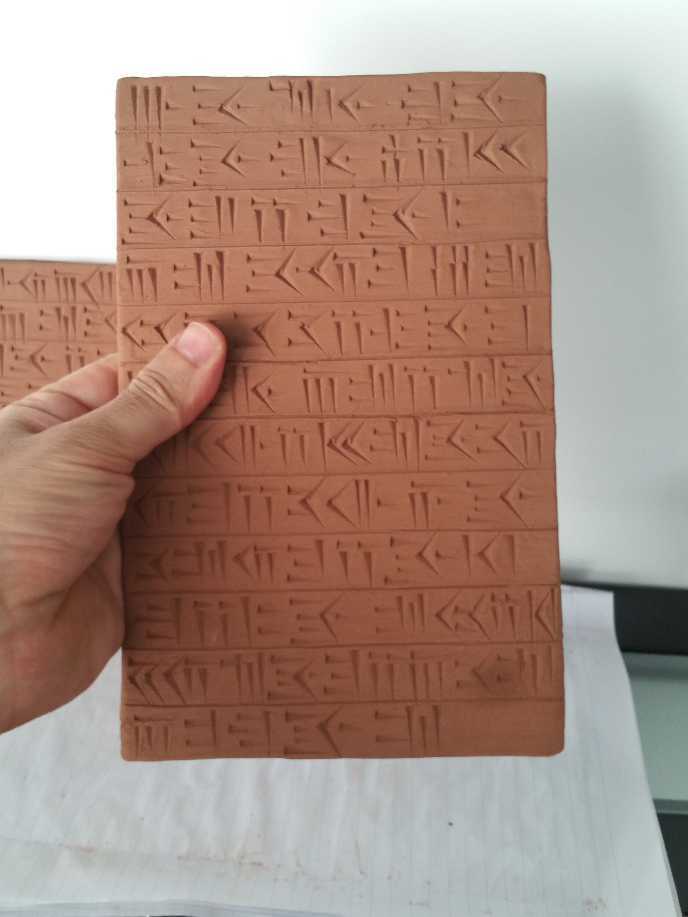 Sumerian Proverbs With Sumerian Cuneiform on a Real Clay Tablet. the ...