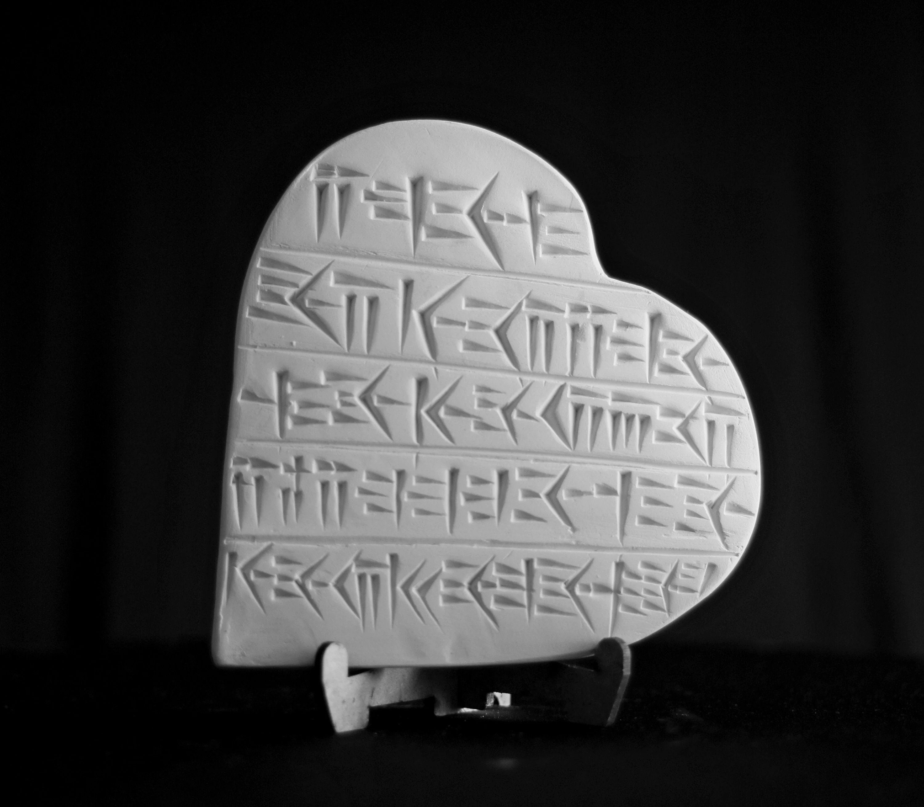 Sumerian Akkadian Cuneiform Love Messages on Clay Tablet I Loved You, I ...