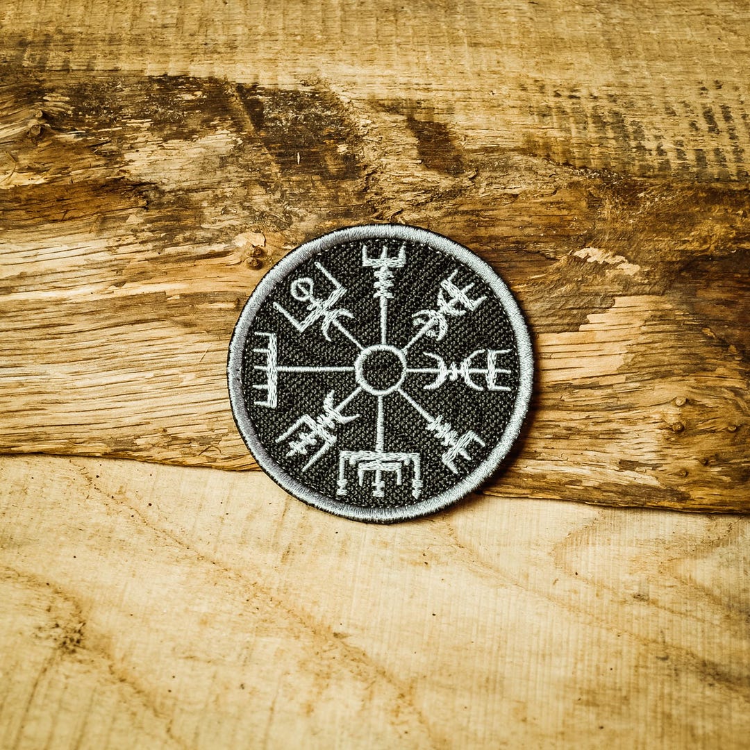 VEGVISIR Topo Patch – Viking Compass, Morale Patch, Velcro Patch ...