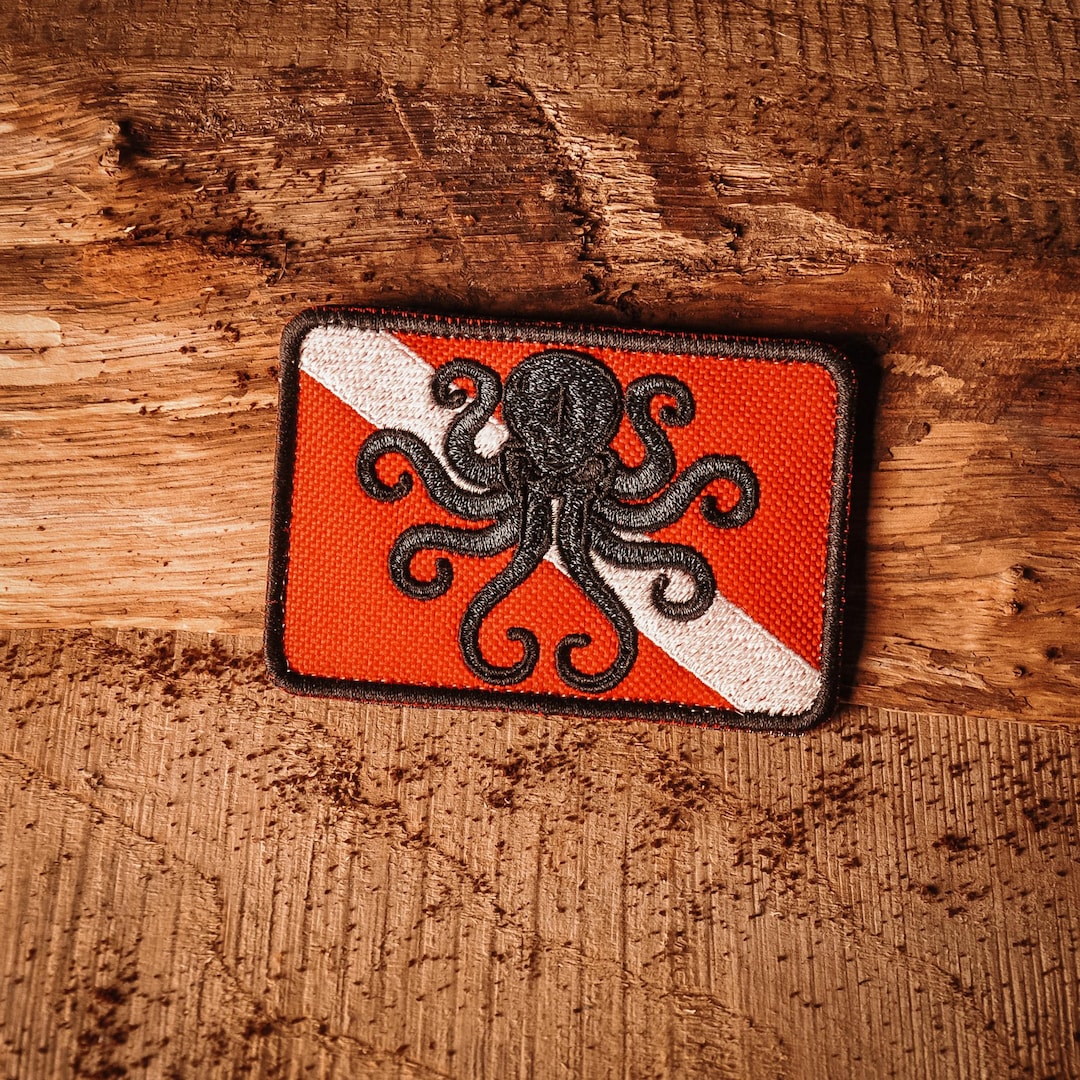 Dive Kraken Patch – Diving Morale Patch, Velcro Patch, Kraken Patch ...