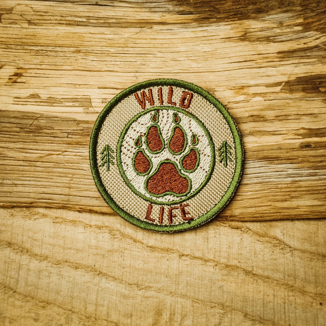 Pata de lobo Jackalope Camp, parche de Velcro, parche scout, equipo de ...