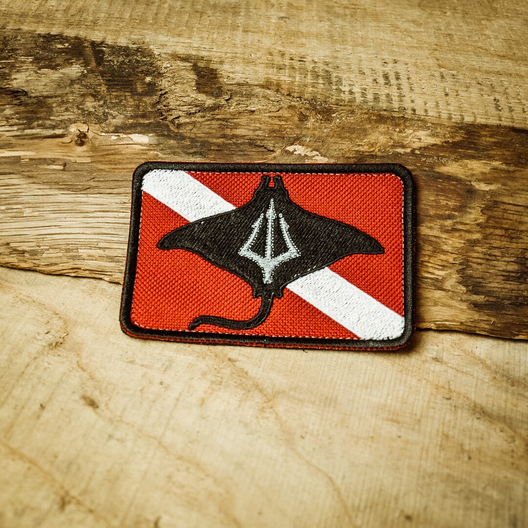 Dive Manta Patch – Diving Morale Patch, Velcro Patch, Manta Patch ...