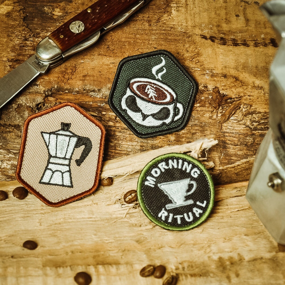 Coffee Patch, 3 Patches, Coffee Patches Set, Embroidery Morale Patch ...