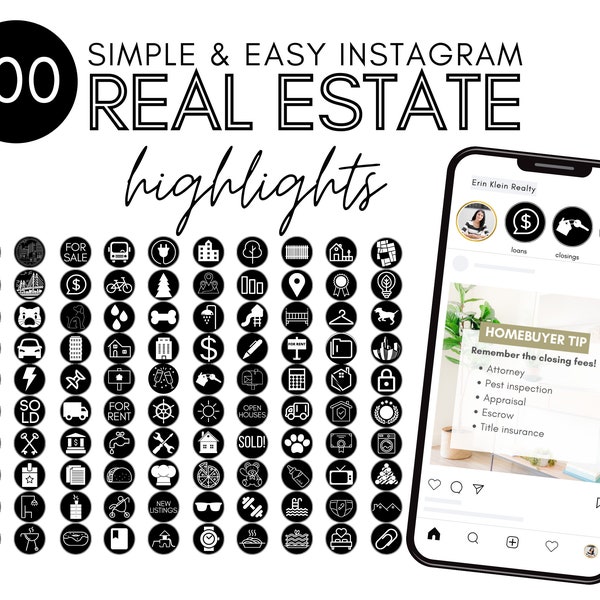 Real Estate Highlight Covers - Etsy