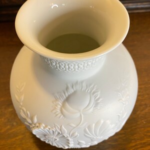 Vintage Alboth & Kaiser Germany Bisque Floral Vase C.1970 - Etsy