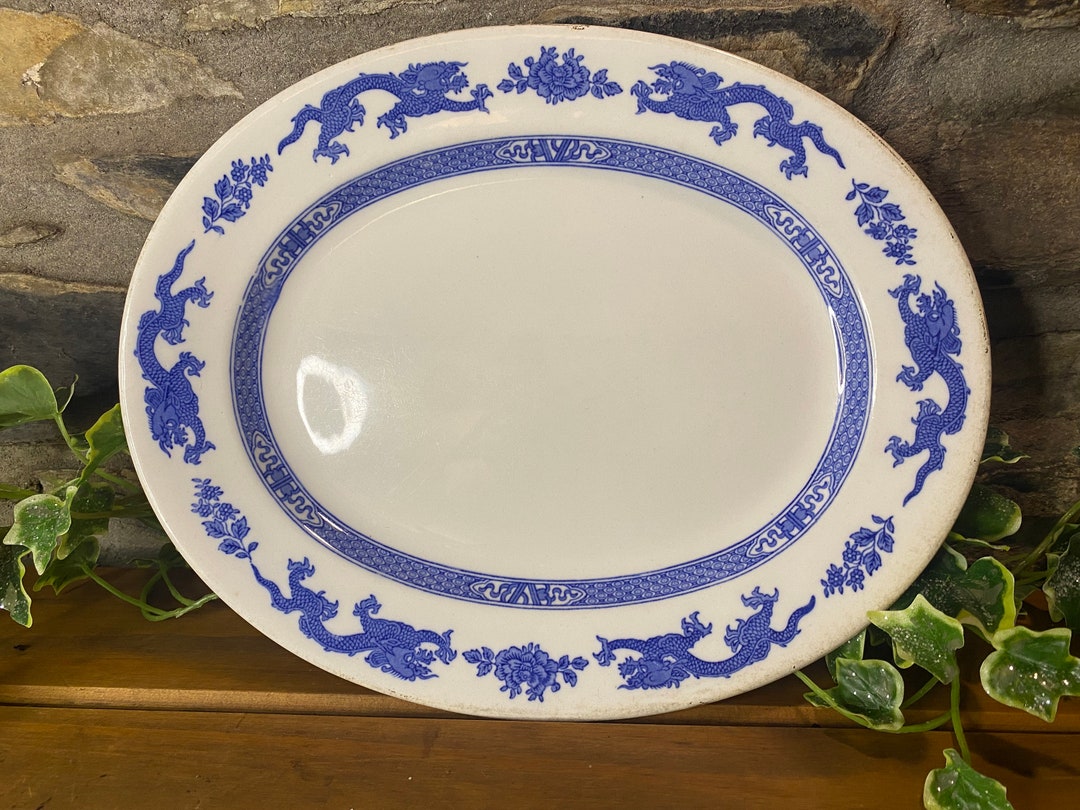 Cauldon Blue Dragon Platter C.1933 - Etsy