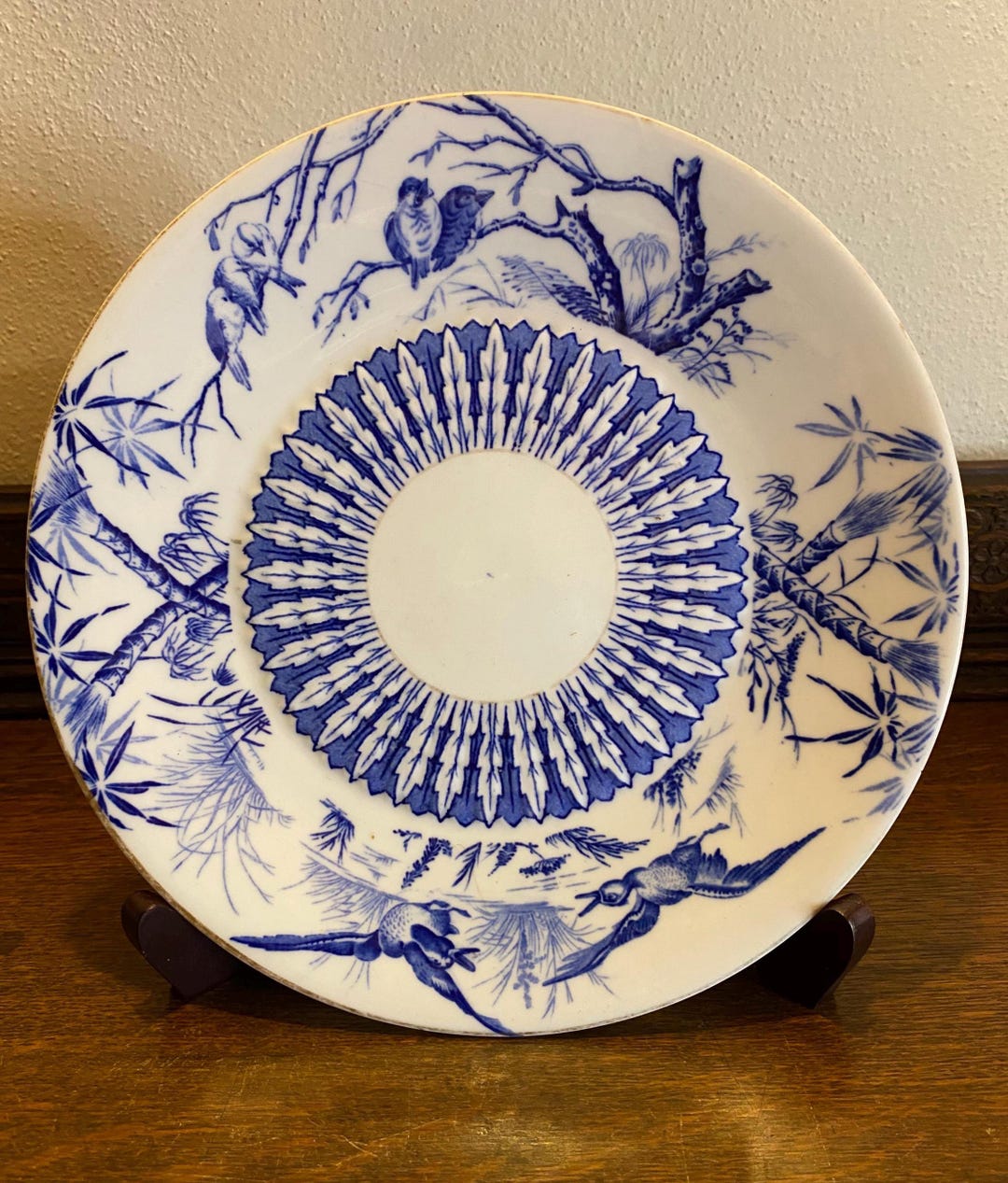 Antique E J D Bodley Blue & White Plate C.1876 - Etsy