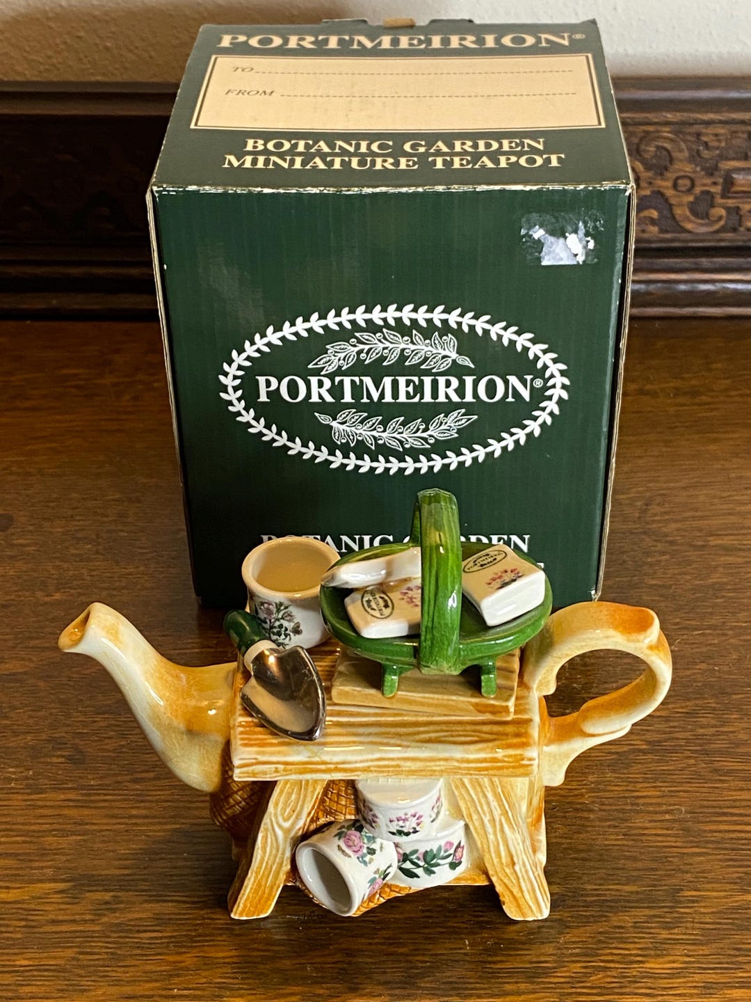 Boxed Vintage Portmeirion Gardeners Bench Small Teapot - Etsy