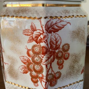 Victorian Octagon Biscuit Barrel Cookie Jar Storage - Etsy