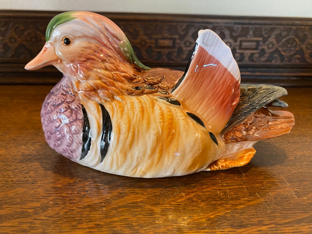 Vintage Mandarin Duck Figurine - Etsy UK