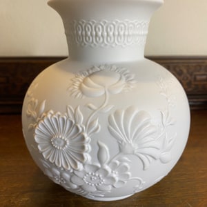 Vintage Alboth & Kaiser Germany Bisque Floral Vase C.1970 - Etsy