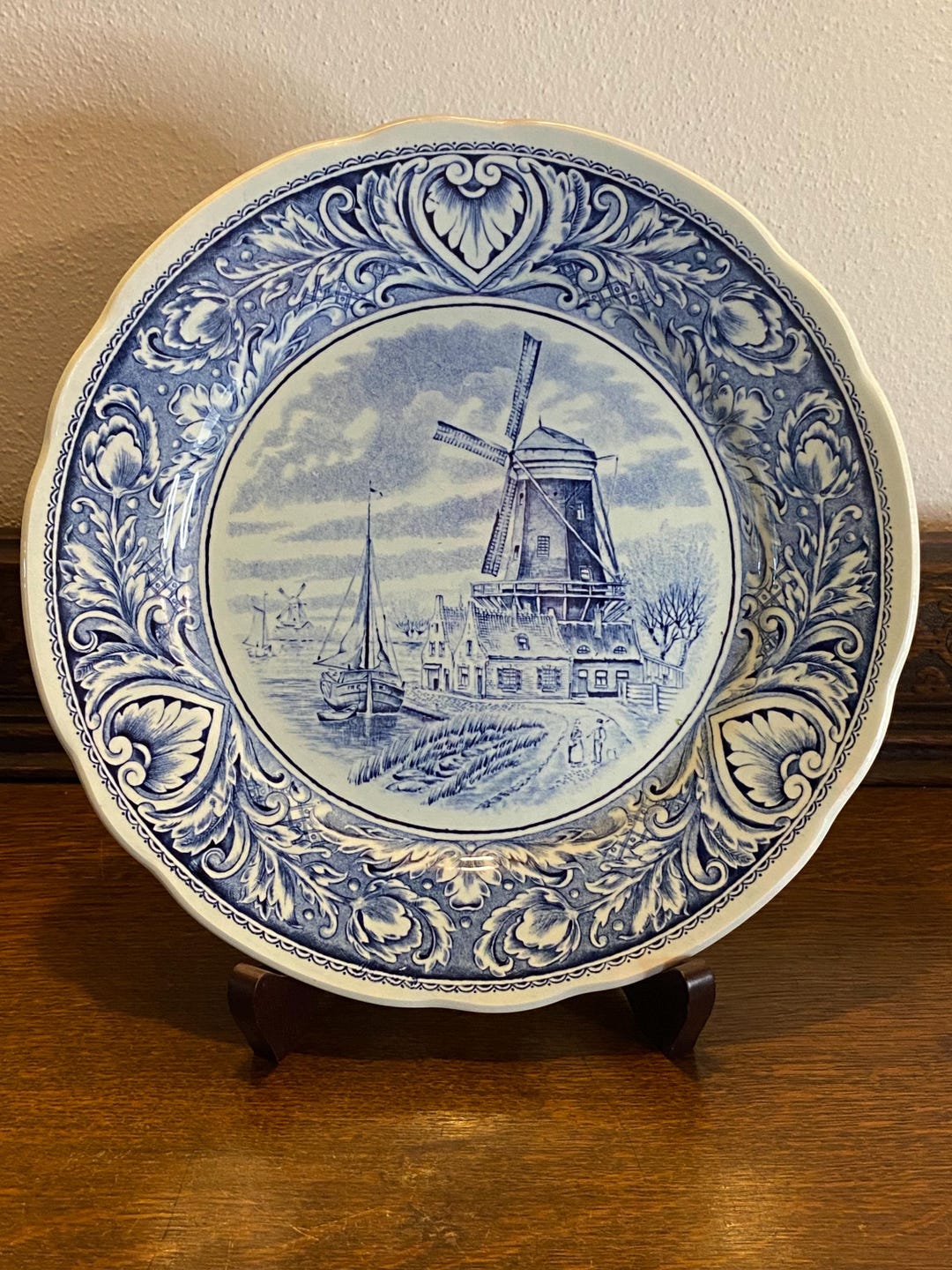Vintage Boch Delft Blue Wall Plate C.1960’s - Etsy