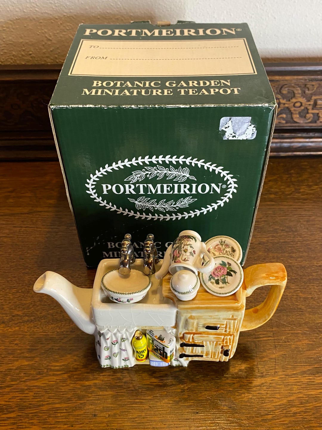 Vintage Boxed Portmeirion Botanic Garden Miniature Teapot - Kitchen ...