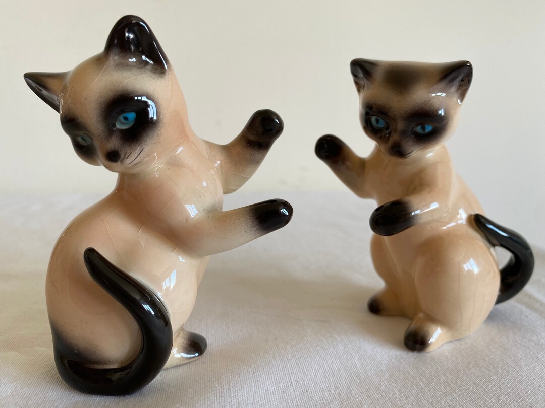 Pair Vintage Goebel Siamese Cats - Etsy