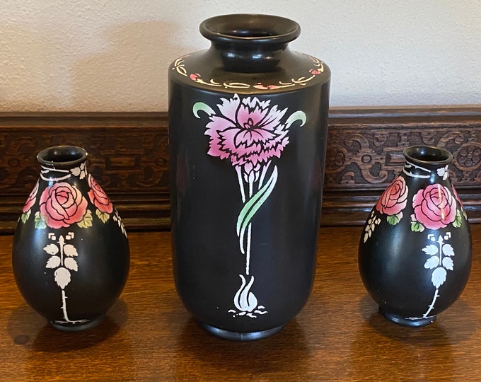 Pair Vintage Shelley Bud Vases & Large Vase C.1925-40 - Etsy